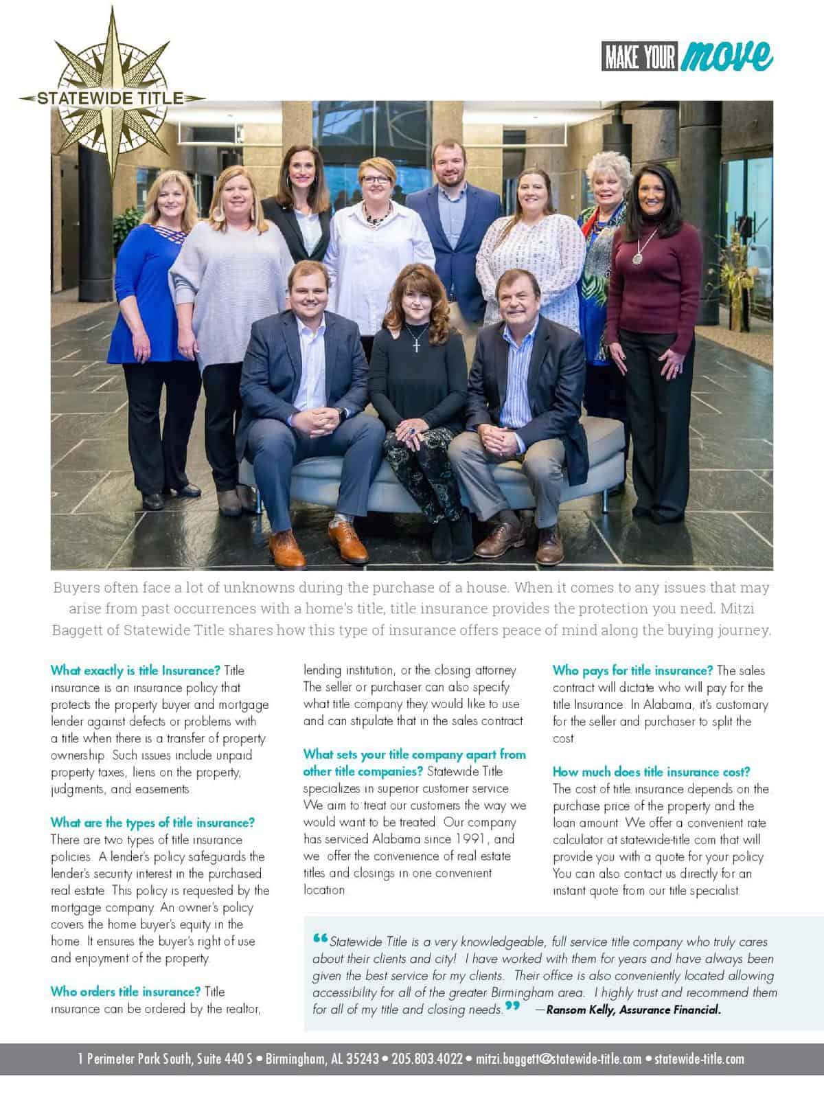 Statewide magazine article - Birmingham, AL Title Company | Statewide Title Services, Inc